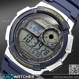 BUY Casio Sporty Digital World Time 100M Digital Watch AE-1000W-2AV ...