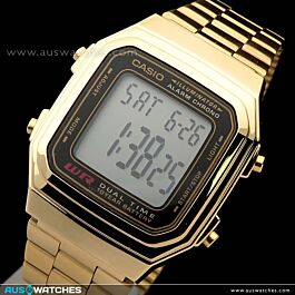 BUY Casio Vintage Gold Tone Stainless Steel Alarm Stopwatch Digital ...