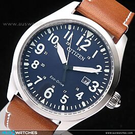 Citizen Eco-Drive Leather Strap Mens Watch BM6838-33L