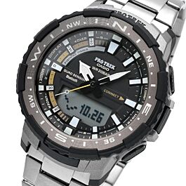BUY Casio ProTrek Quad Sensor Fishing Timer Bluetooth Titanium Band ...