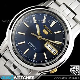 BUY SEIKO 5 Automatic Blue Gold Mens Watch See-thru Back SNKL79K1 ...