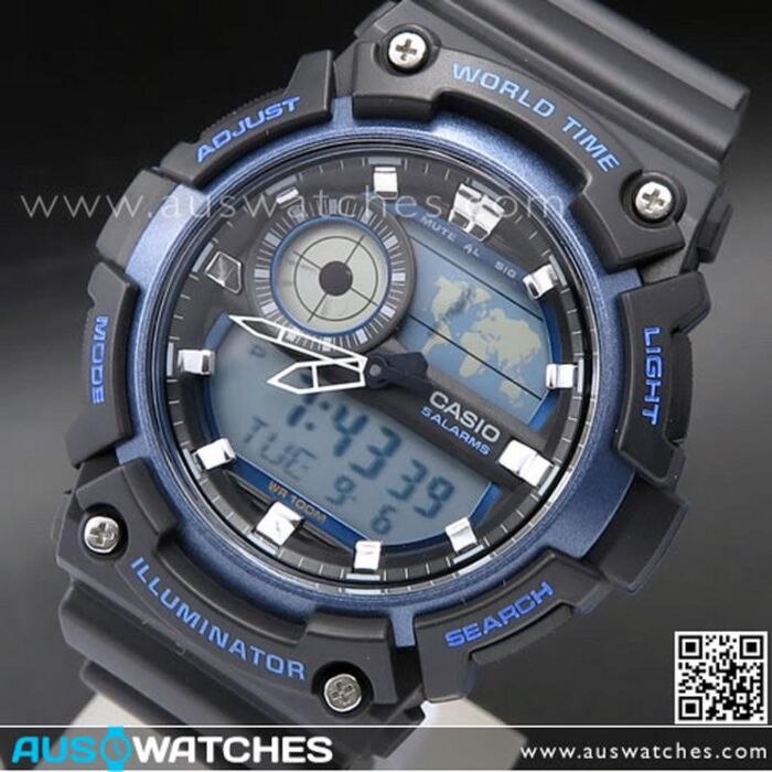 BUY Casio Analog Digital World Time 100M Sport Watch AEQ-200W-2AV, AEQ200W - Buy Watches Online ...