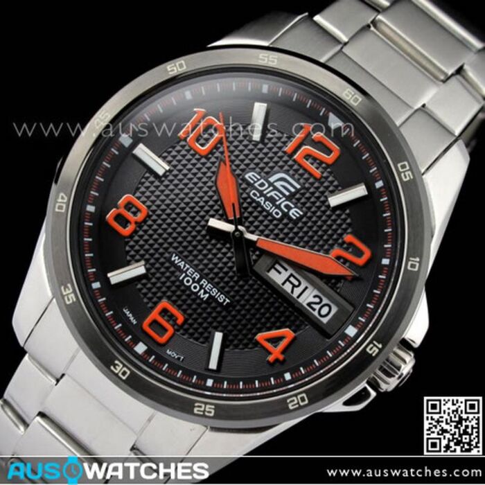 BUY Casio Edifice 100M Black Orange Sport Watch EF-132D-1A4V, EF132D ...