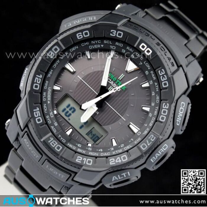 BUY Casio Protrek Triple Sensor Tough Solar Black IP Sport Watch PRG-550BD-1, PRG550BD - Buy ...