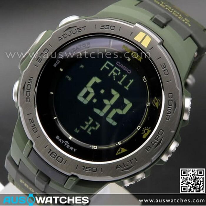 BUY Casio ProTrek Solar MULTIBAND 6 Triple Sensor Sport Watch PRW-3100G-3, PRW3100G With Extra ...