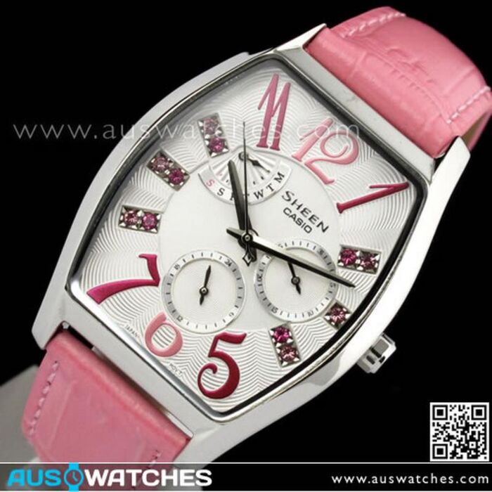 BUY Casio Sheen SWAROVSKI Tonneau Ladies Watch SHE-3026L-7A2, SHE3026L ...